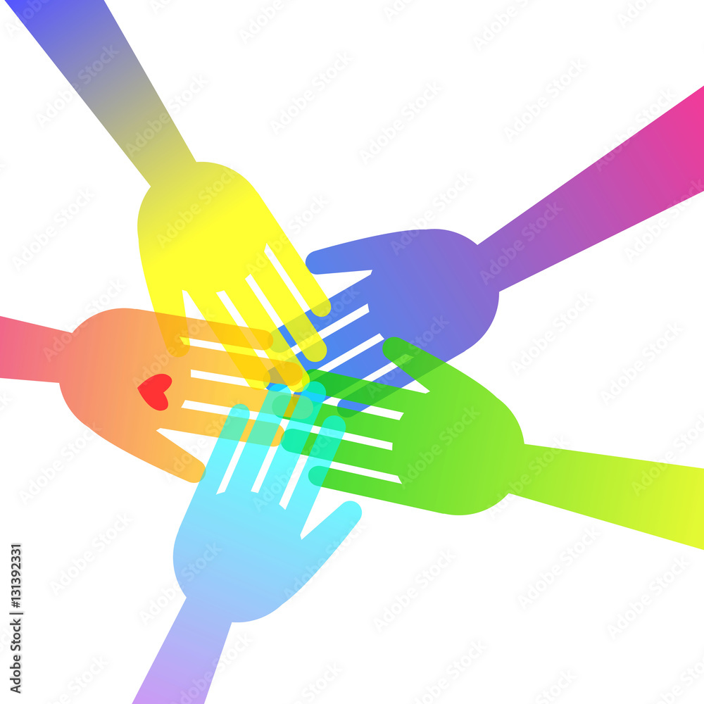 heart vector hand icon love symbol help Stock Vector | Adobe Stock