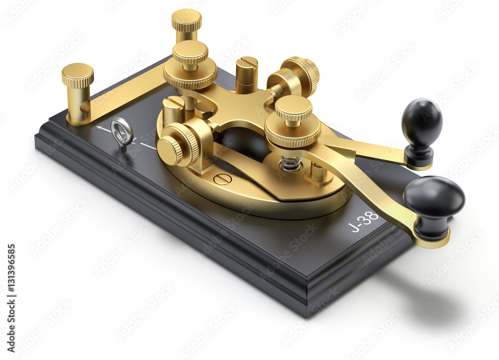Morse code telegraphy device Stock Illustration | Adobe Stock