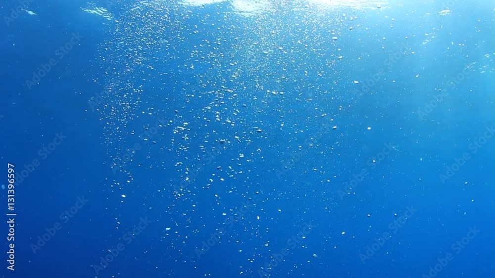 Bubbles underwater in sea Stock 비디오 | Adobe Stock