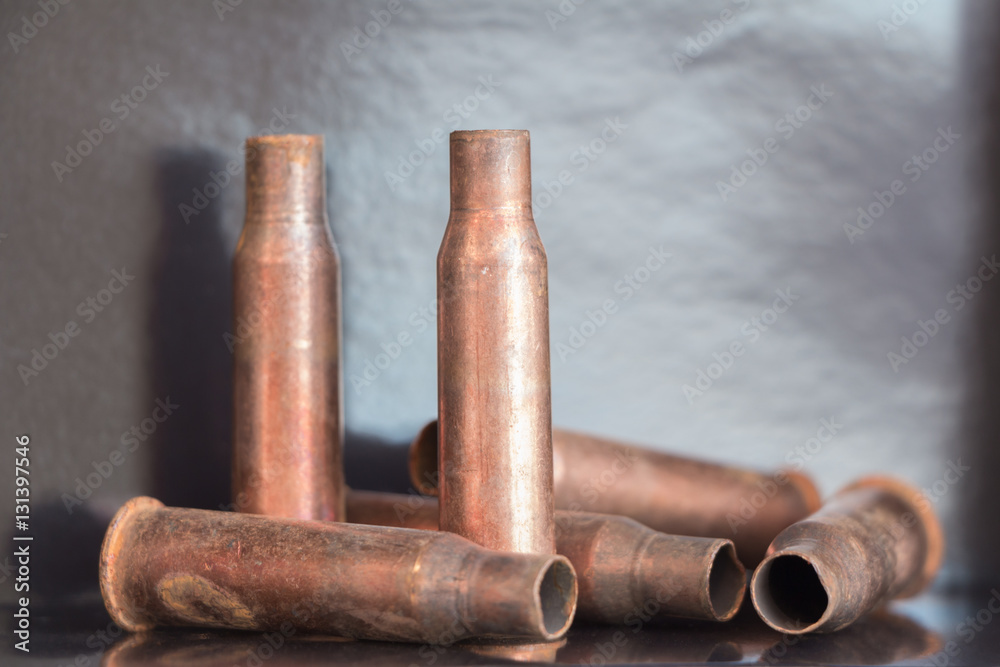 7.62 mm caliber rifle rust bullet casings Stock Photo | Adobe Stock