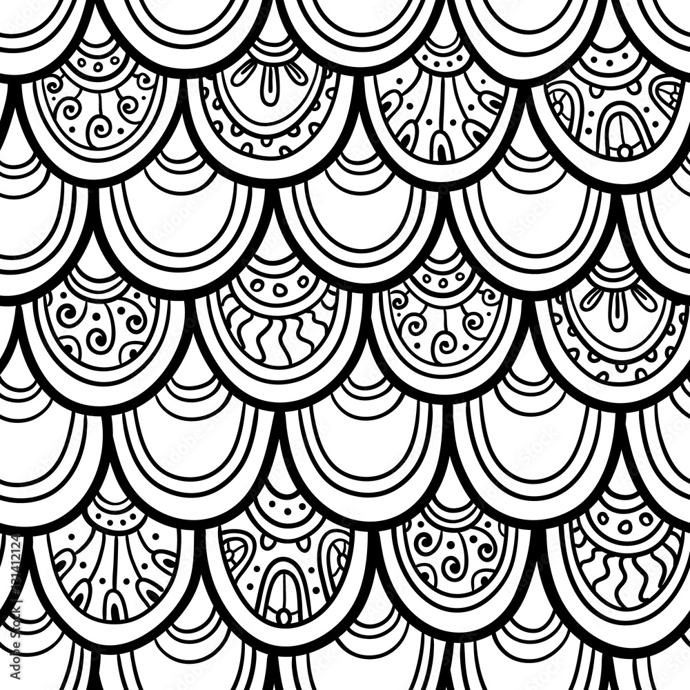 Scale seamless pattern. Stock Vector | Adobe Stock