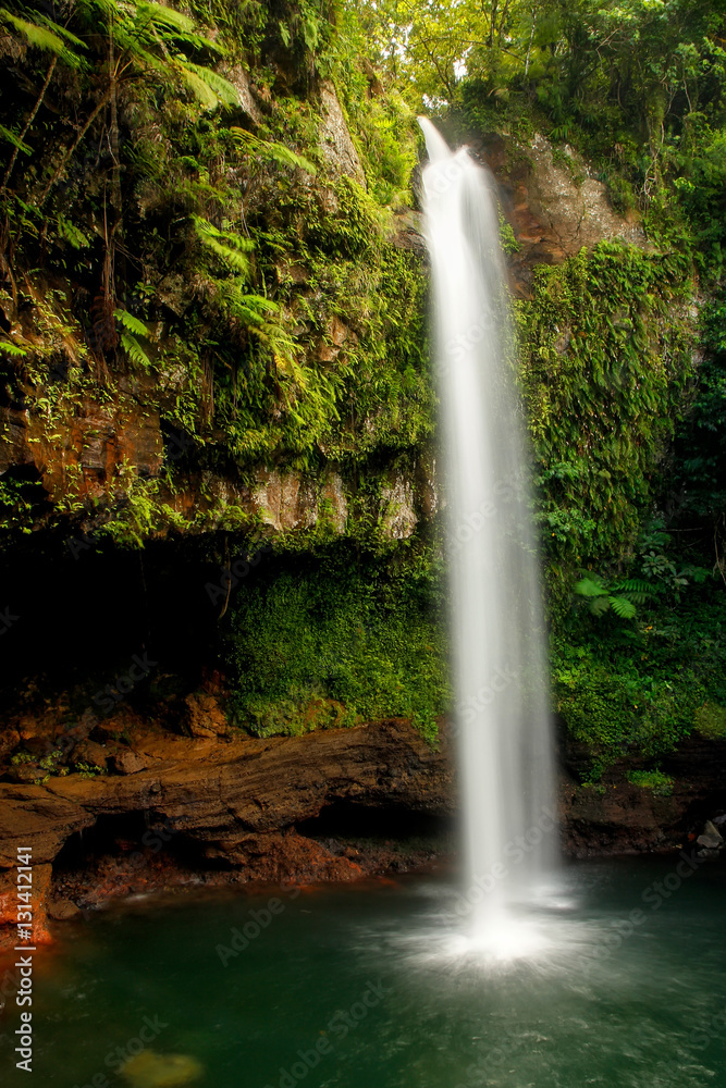 Lower Tavoro Waterfalls in Bouma National Heritage Park, Taveuni Stock ...