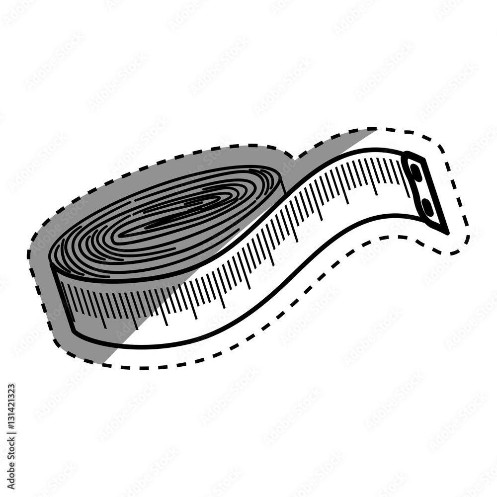 sewing tape measure icon vector illustration graphic design Stock ...