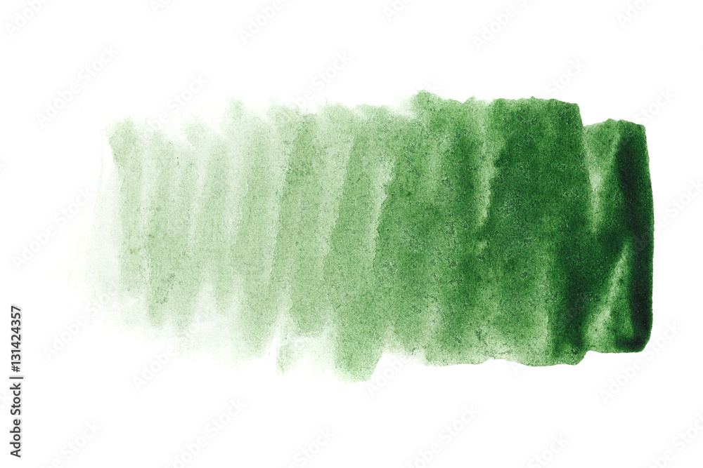 Green watercolor background. The gradient transition of color from rich ...