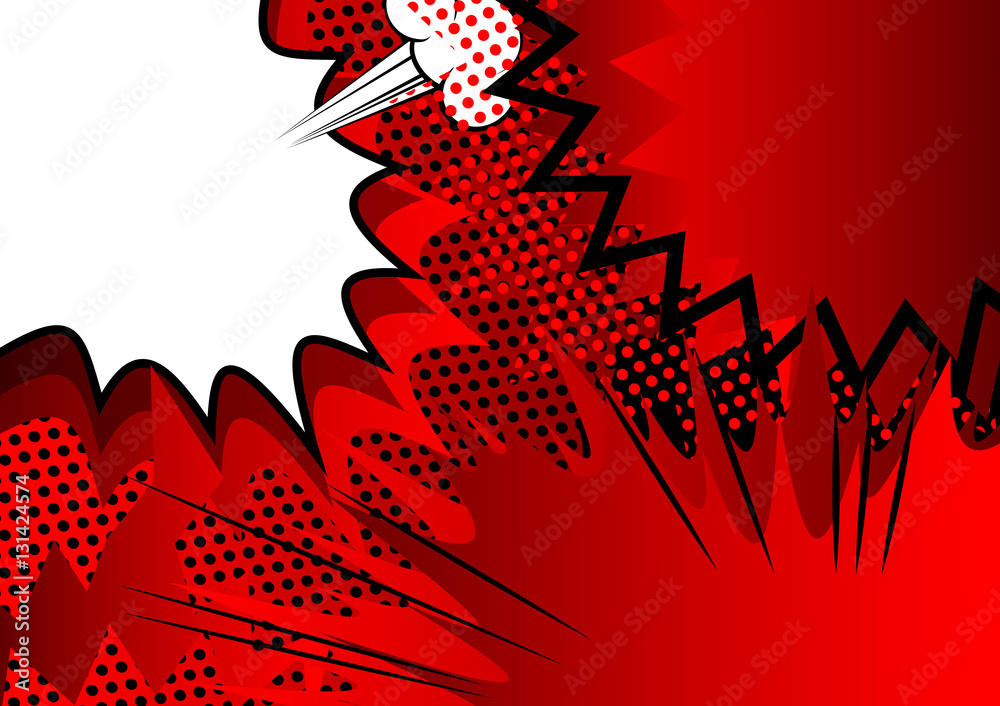 Vector illustrated cartoon, comic book style background. Stock Vector ...