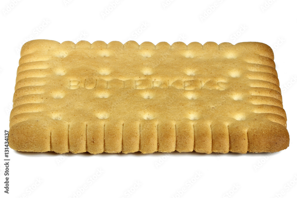 Butterkeks isoliert auf weißem Hintergrund Stock Photo | Adobe Stock