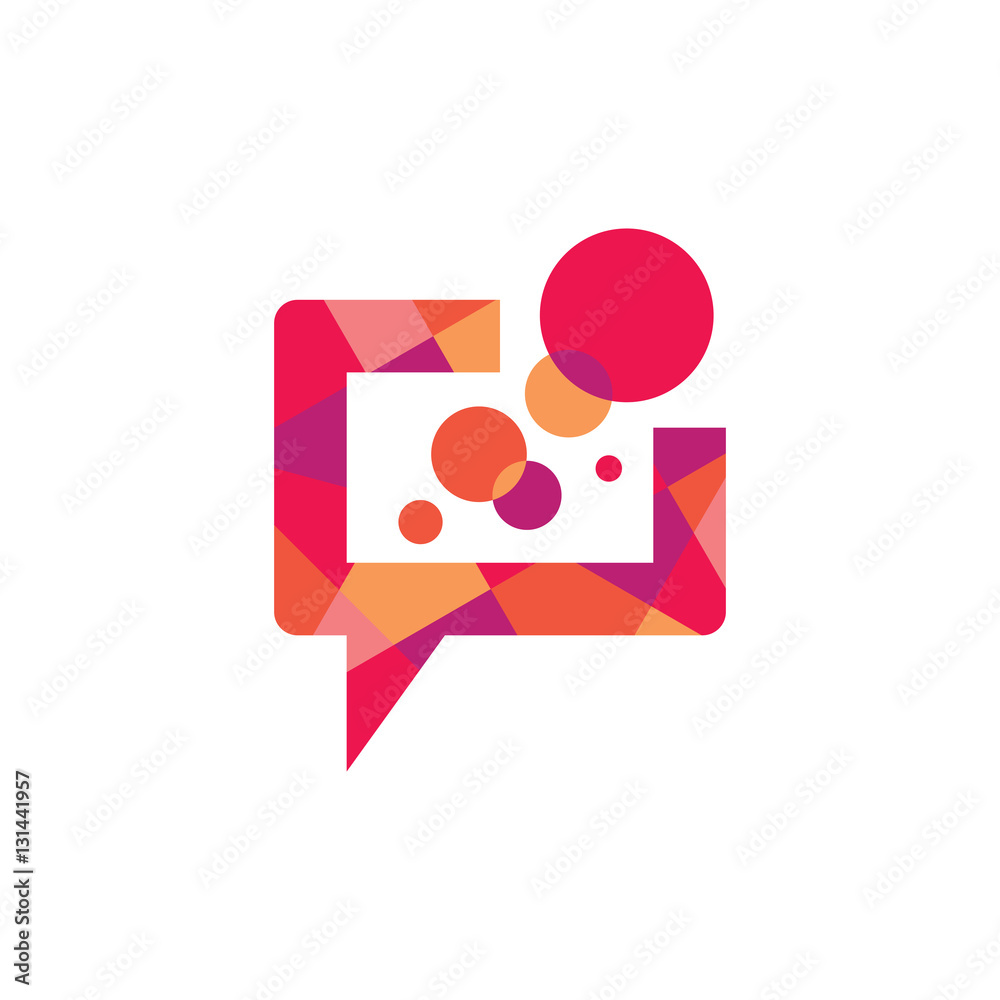 Message - vector logo template concept illustration. Speech bubble ...