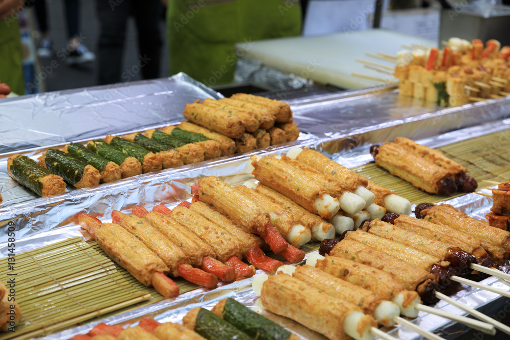 Odeng - Korean street food in Myeongdong shopping street foto de Stock ...