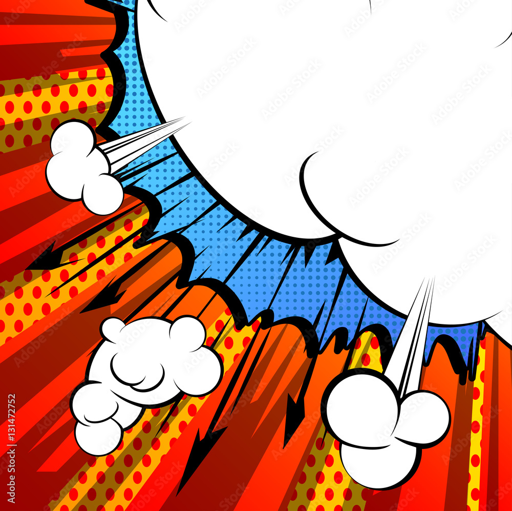 Vector illustrated cartoon, comic book style background. Stock Vector ...