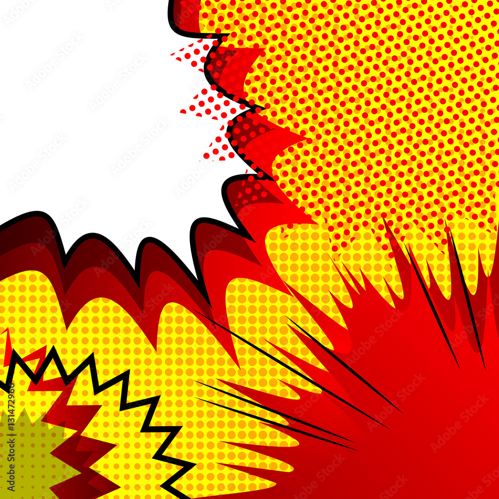 Vector illustrated cartoon, comic book style background. Stock Vector ...