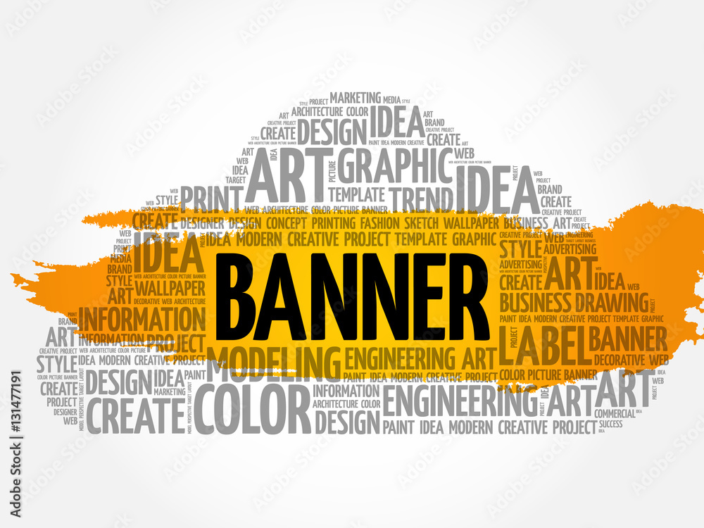 BANNER word cloud, creative business concept background Stock Vector ...