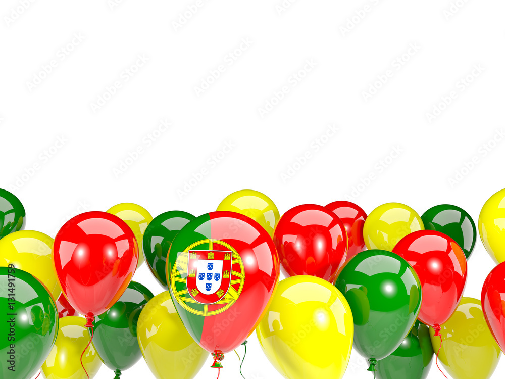 Flag of portugal with balloons Stock-Illustration | Adobe Stock