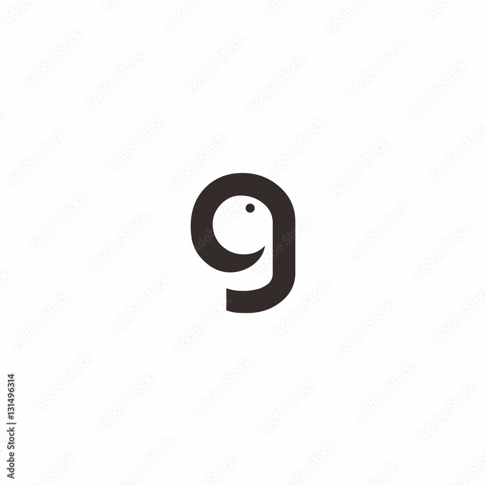 letter g elephant logo Stock Vector | Adobe Stock