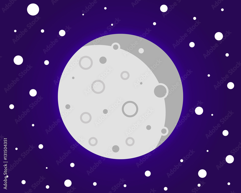 draw a full moon with craters Stock Vector | Adobe Stock