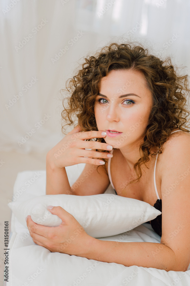 Sexy Woman In Bed In The Morning Showing Her Beautiful Body She Doesn