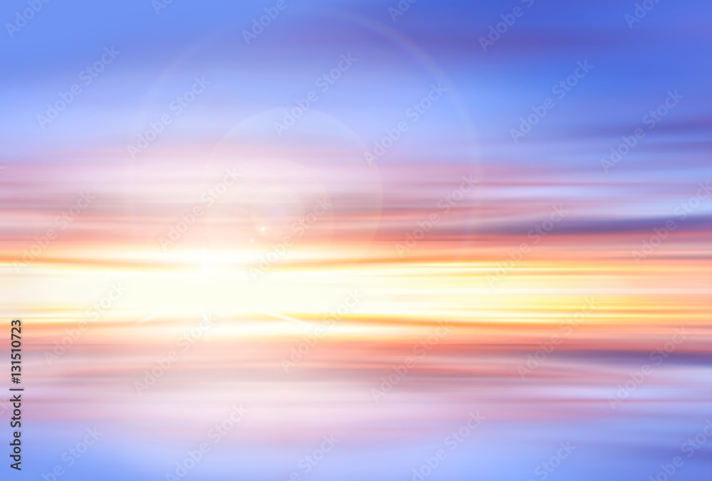 sunset sky background - colorful sky , sun and clouds Stock Photo ...