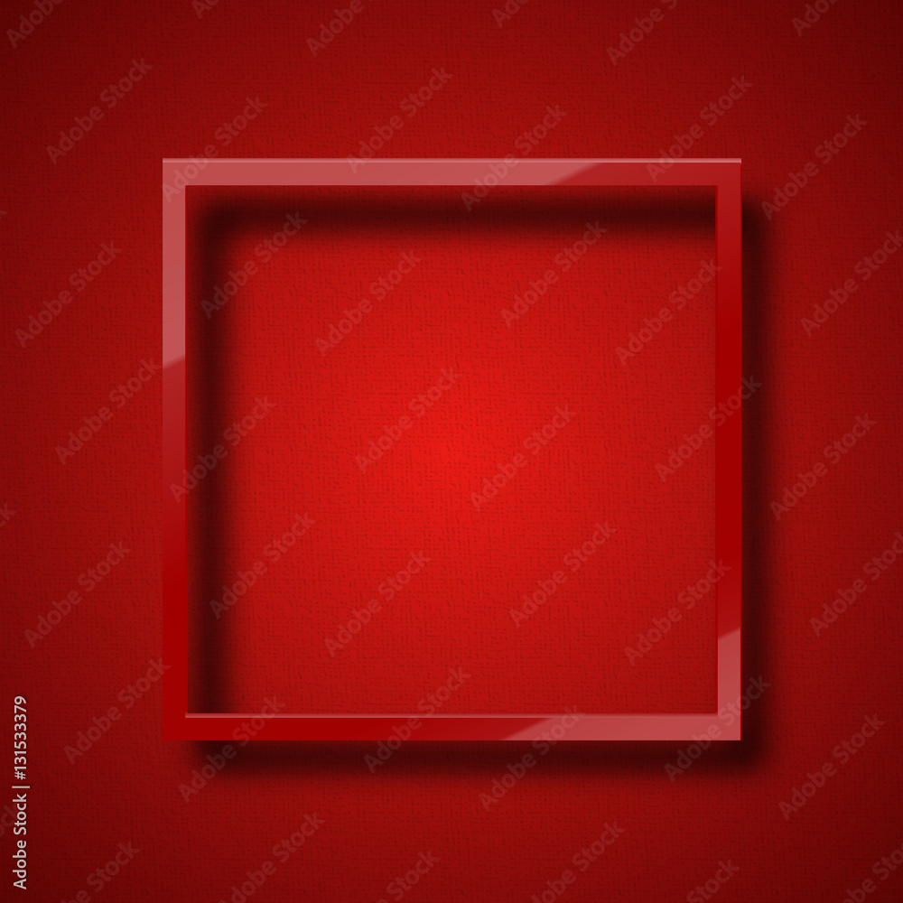 Realistic red frame on the colorful background Stock Vector | Adobe Stock