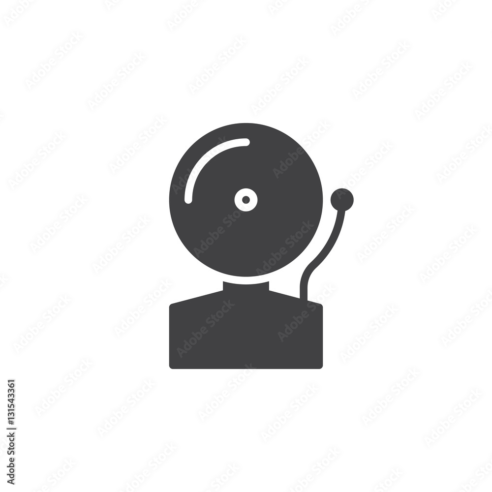 Fire alarm icon vector, filled flat sign, solid pictogram isolated on ...