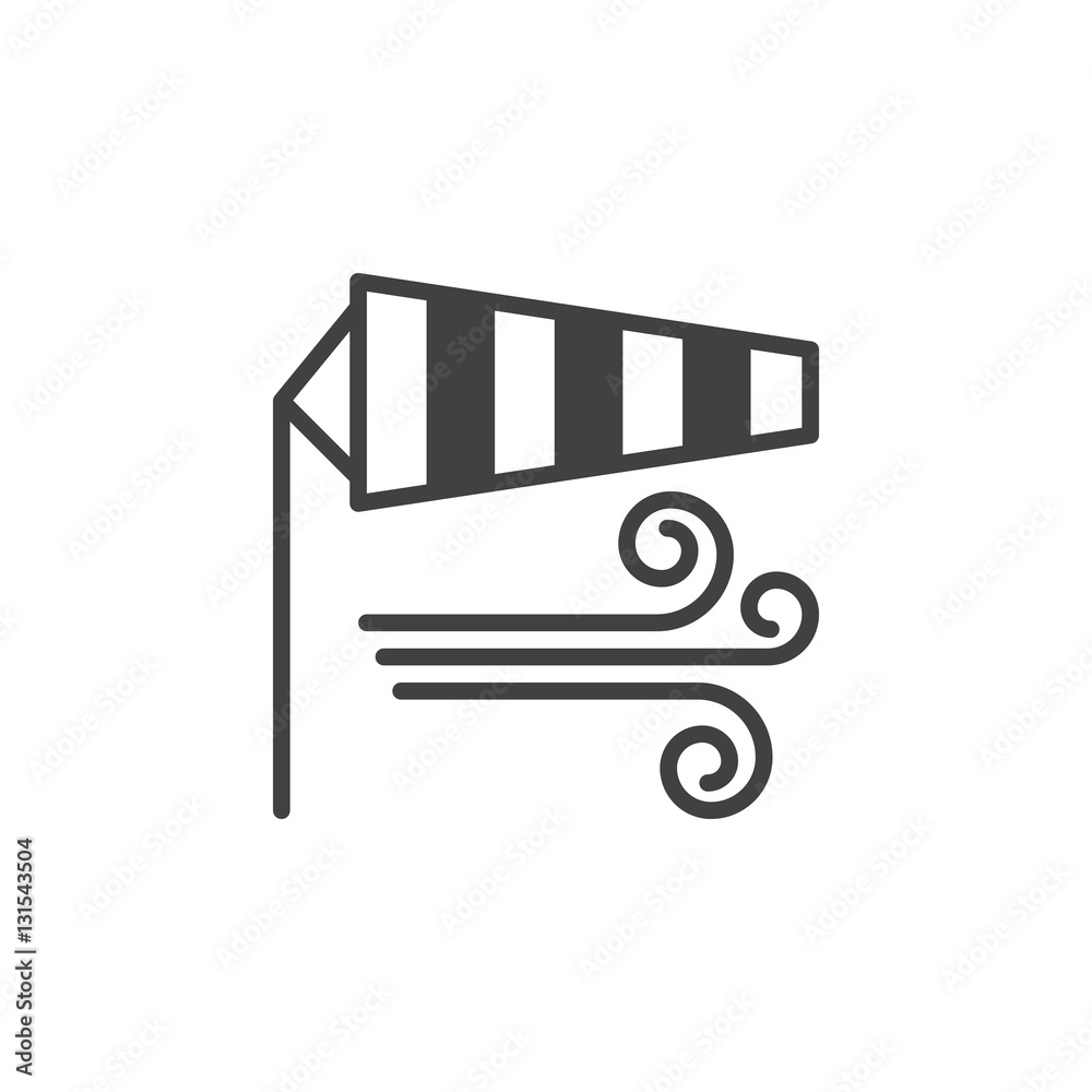 Vecteur Stock Windsock icon vector, filled flat sign, solid pictogram ...