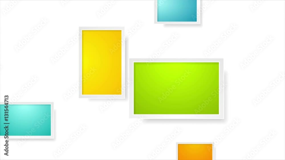 Colorful picture frames abstract motion background. Video animation ...
