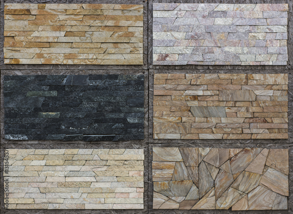 Samples of decorative facing stone Stock Photo | Adobe Stock