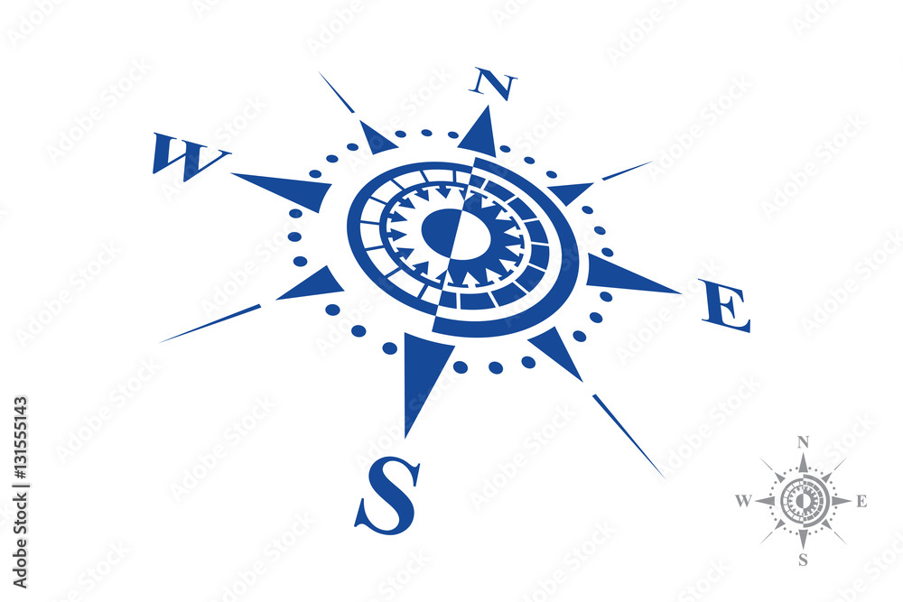 Compass Logo isolated on white background Stock Vector | Adobe Stock