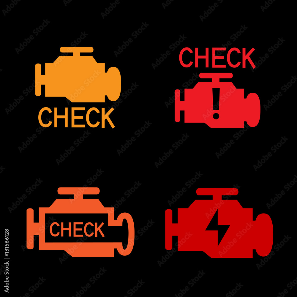 Engine check sign Stock Vector | Adobe Stock