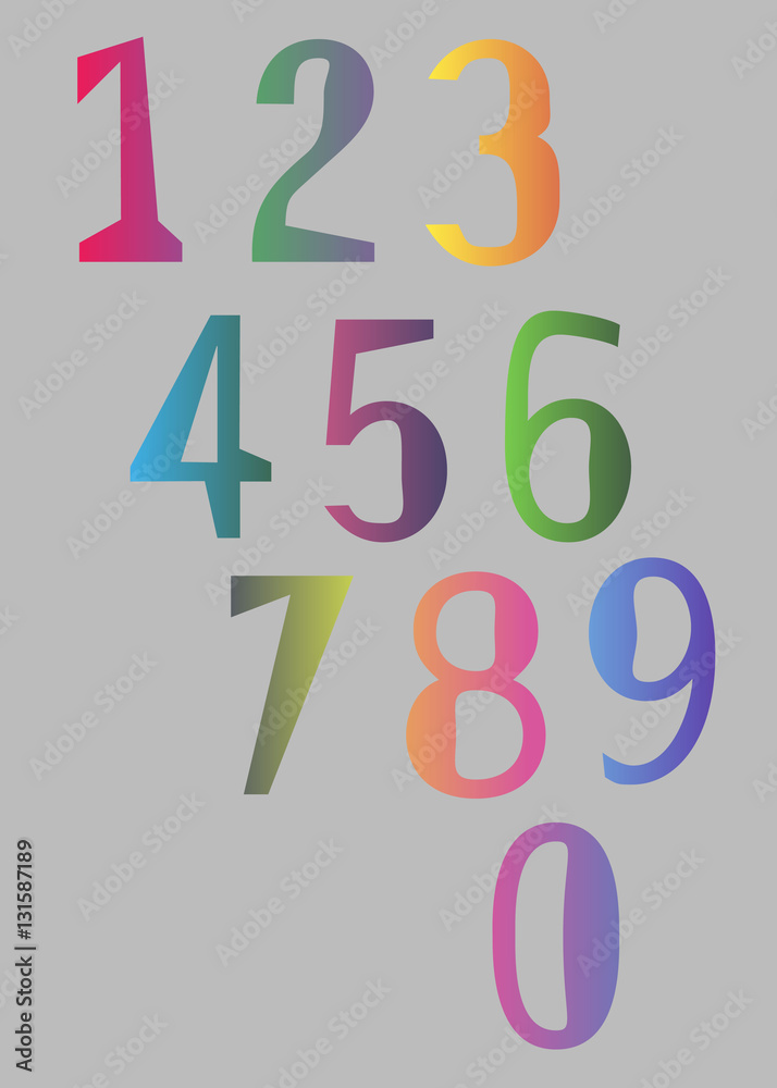 number vector design symbol numeral school sign Stock Vector | Adobe Stock