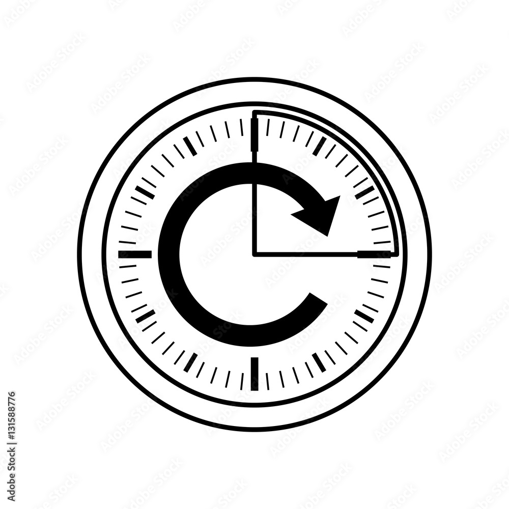 Time clock symbol icon vector illustration graphic design Stock Vector ...