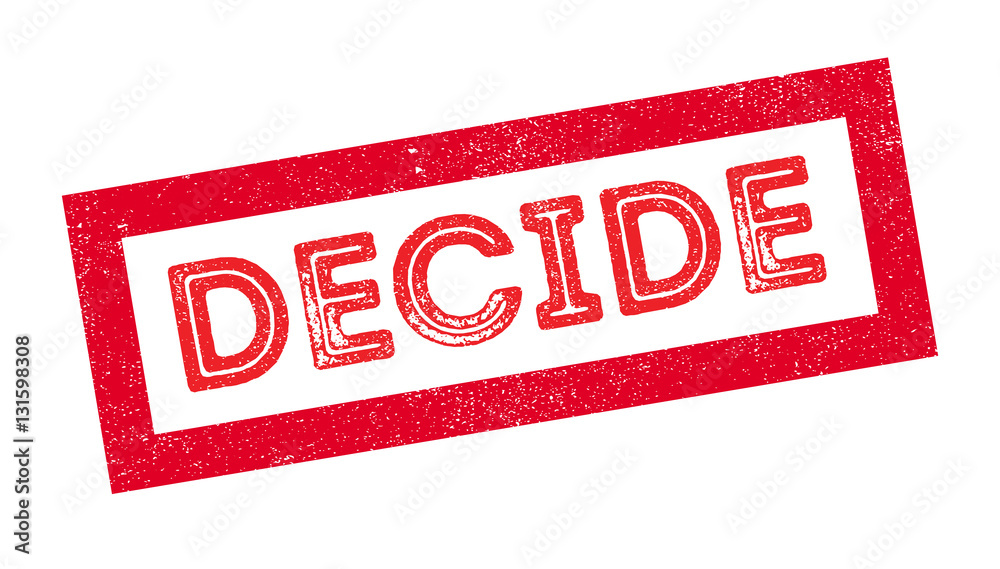 Decide rubber stamp Stock-Vektorgrafik | Adobe Stock