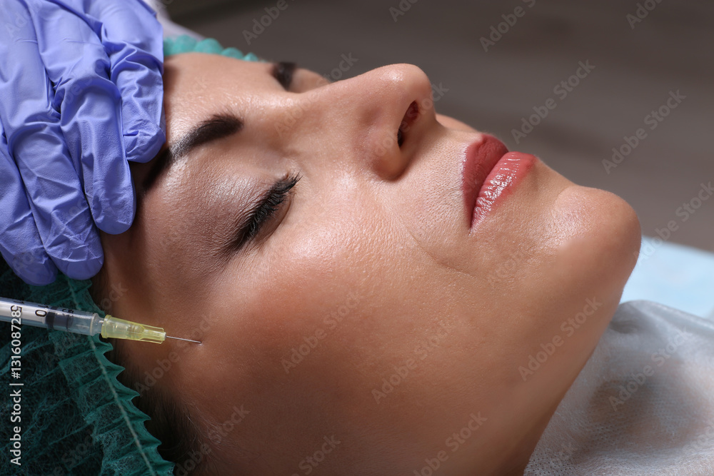 Procedure of facial injection closeup Stock Photo | Adobe Stock