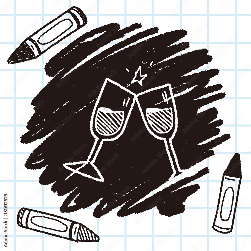 cheers doodle Stock-Vektorgrafik | Adobe Stock