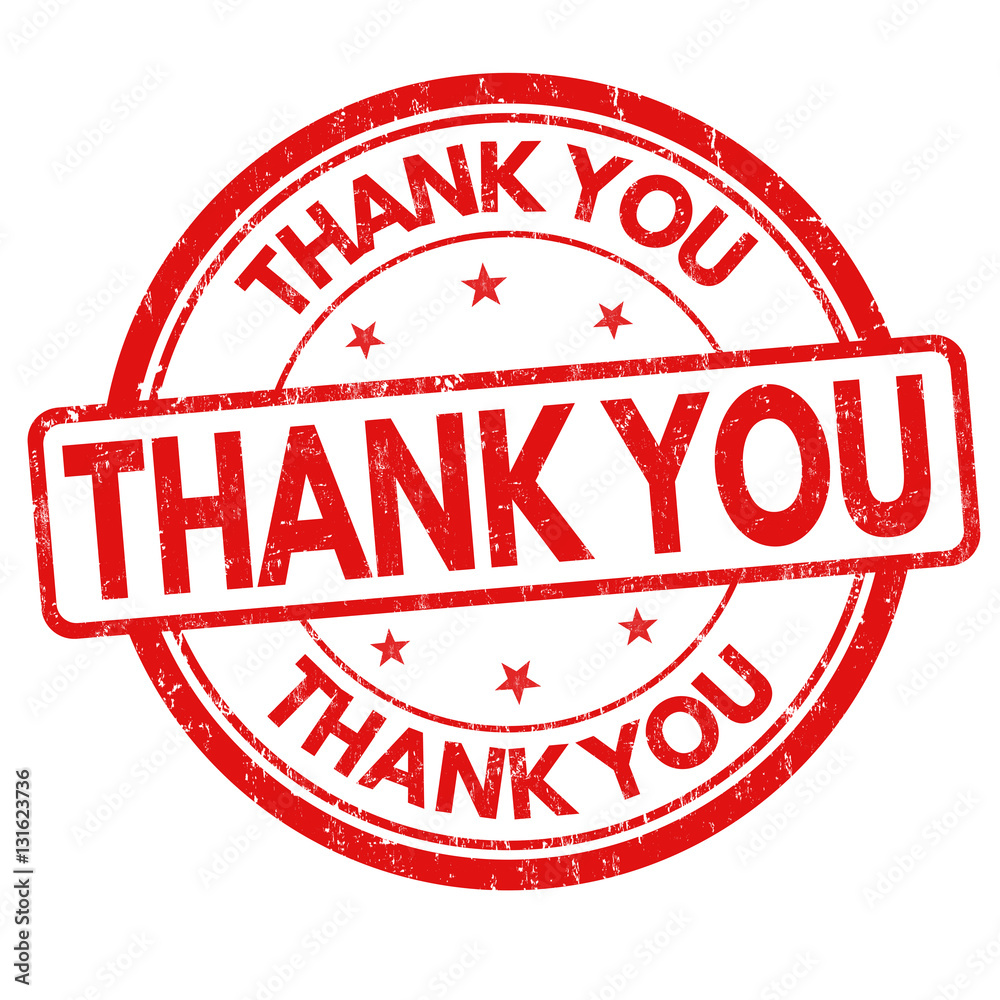 Thank you sign or stamp Stock Vector | Adobe Stock