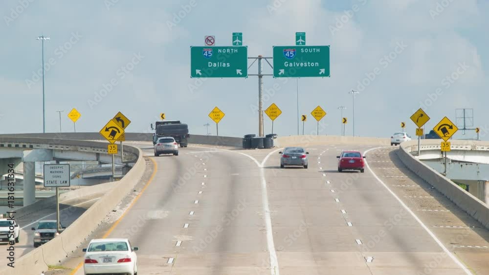 Houston Texas Interstate 45 North South Split at I69 288 59 Highway ...
