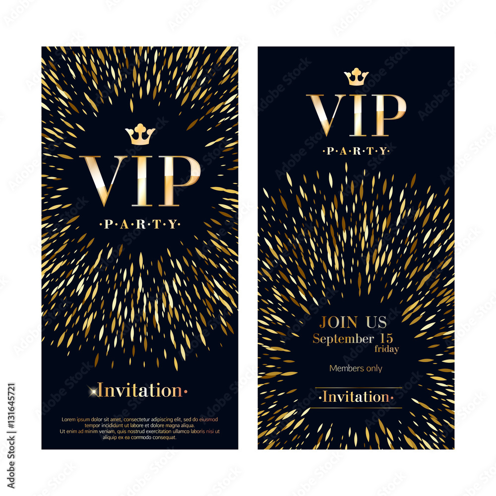 VIP invitation card premium design templates set. Stock Vector | Adobe ...