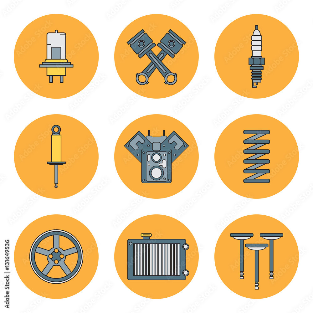 Engine Parts Vector