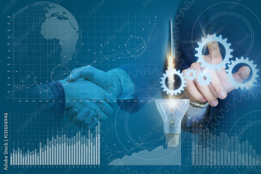 Start up business background Stock-Foto | Adobe Stock