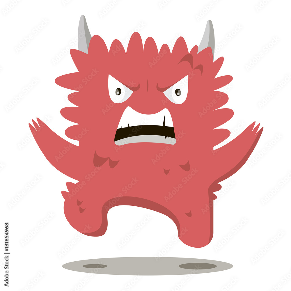 Angry swearing monsters in a flat style. Colorful angry characters ...