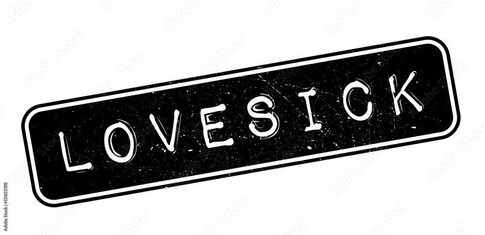 Lovesick rubber stamp vector de Stock | Adobe Stock