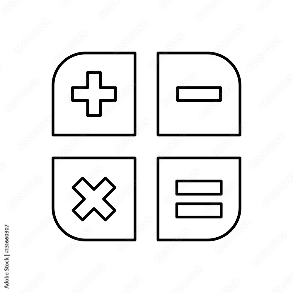 Basic math operations icon vector illustration graphic design Stock ...