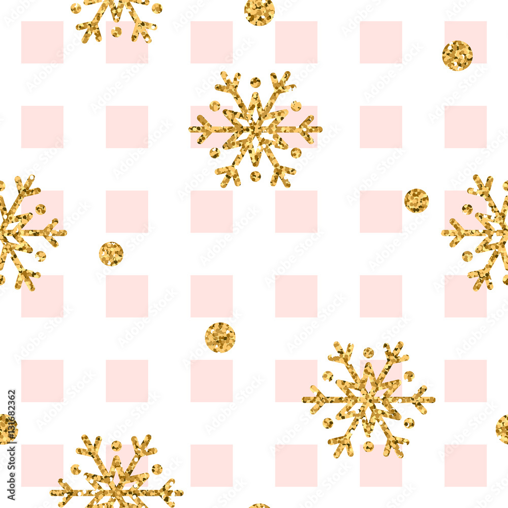 Pink Sparkly Snowflakes