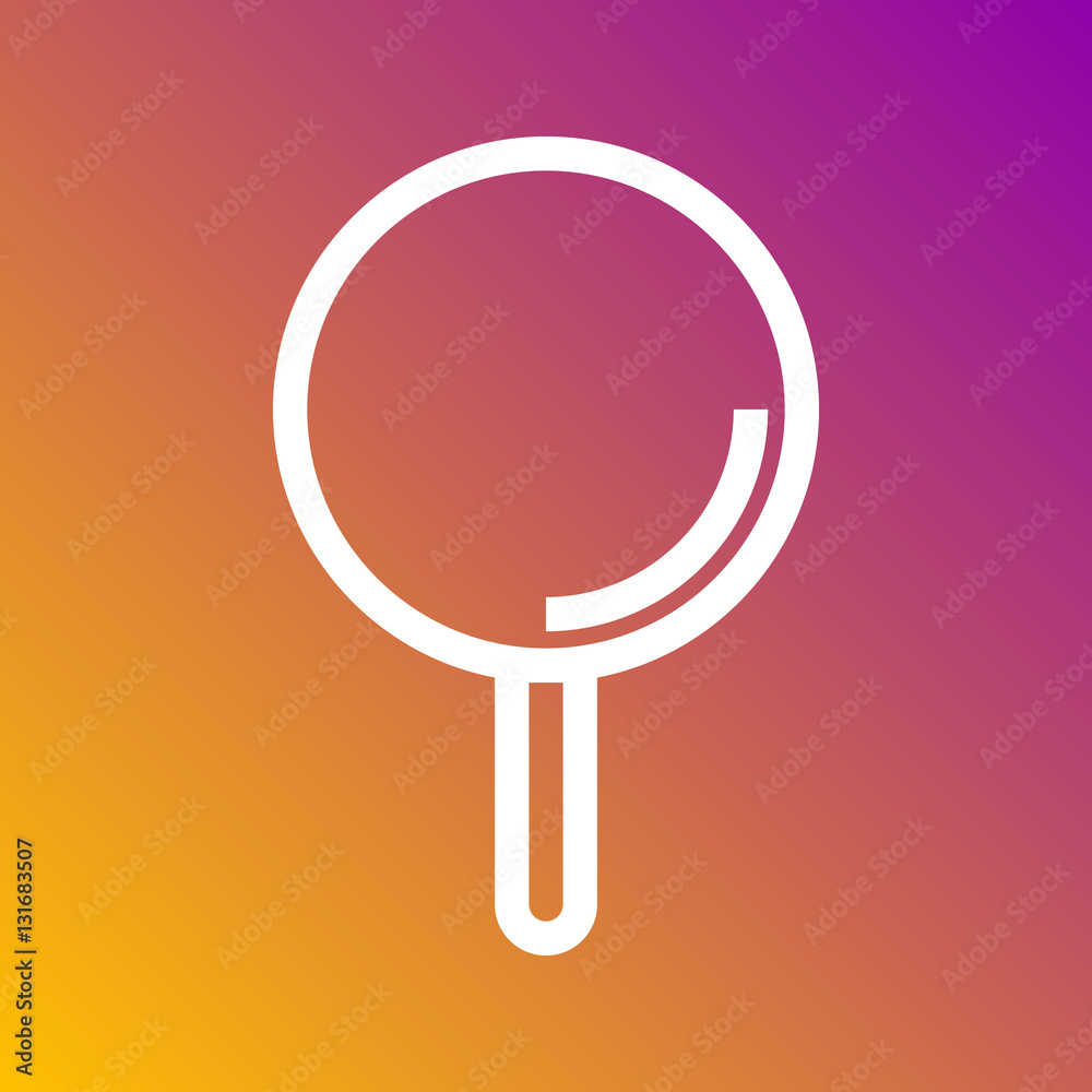 Search loop glass icon in trendy flat style isolated on grey background ...