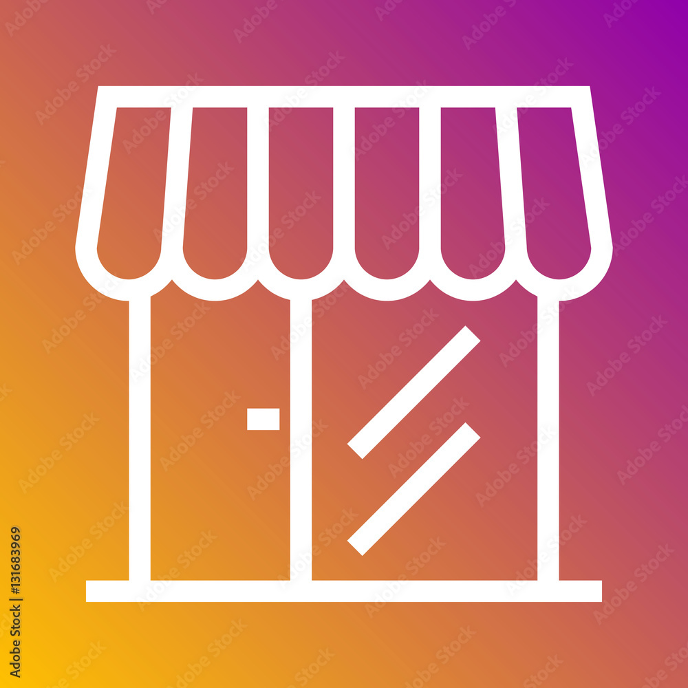 Store marketplace icon in trendy flat style isolated on grey background ...