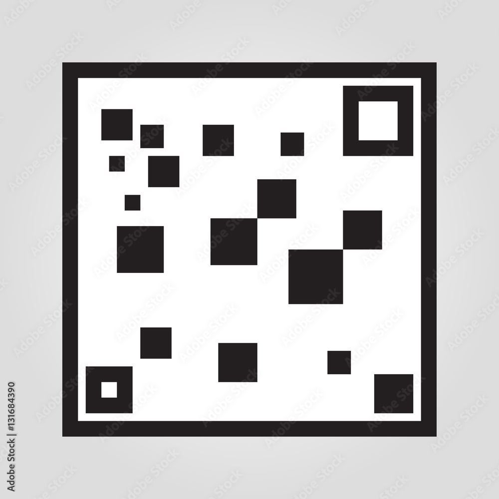 QR code scan icon in trendy flat style isolated on grey background ...