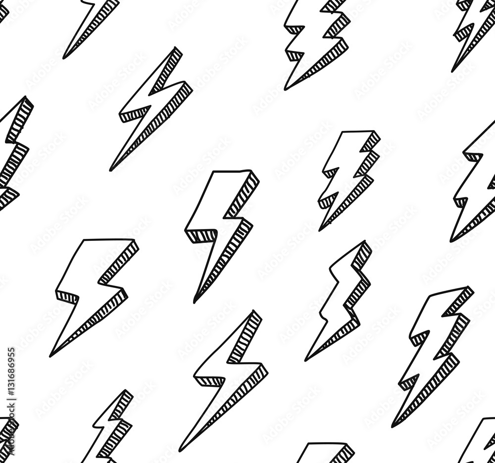 Thunder seamless background Stock Vector | Adobe Stock