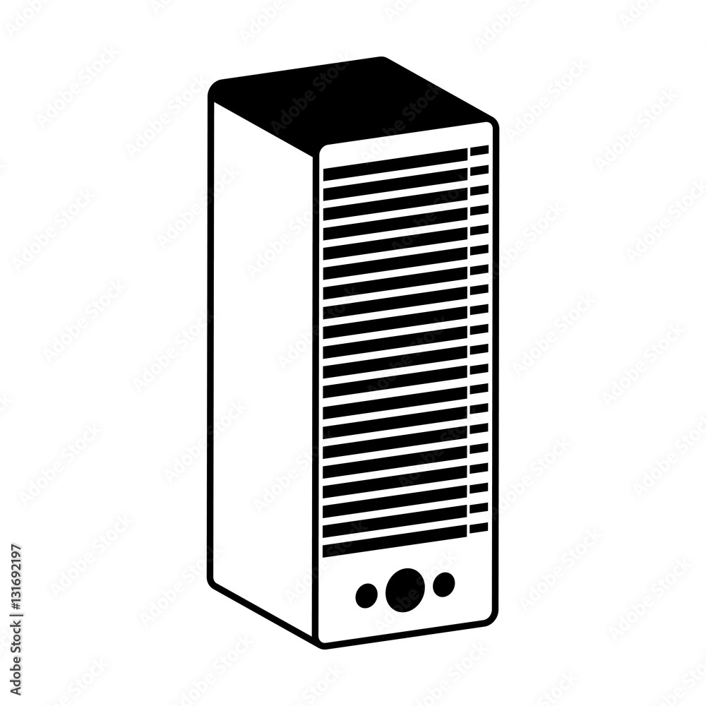 server tower isolated icon vector illustration design Stock Vector ...