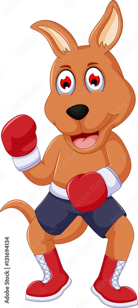 cute boxing kangaroo cartoon Stock Photo | Adobe Stock