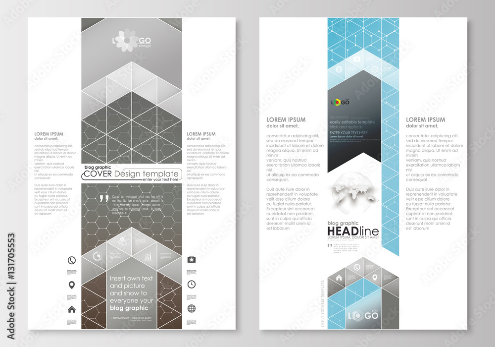 Blog graphic business templates. Page website template, easy editable ...