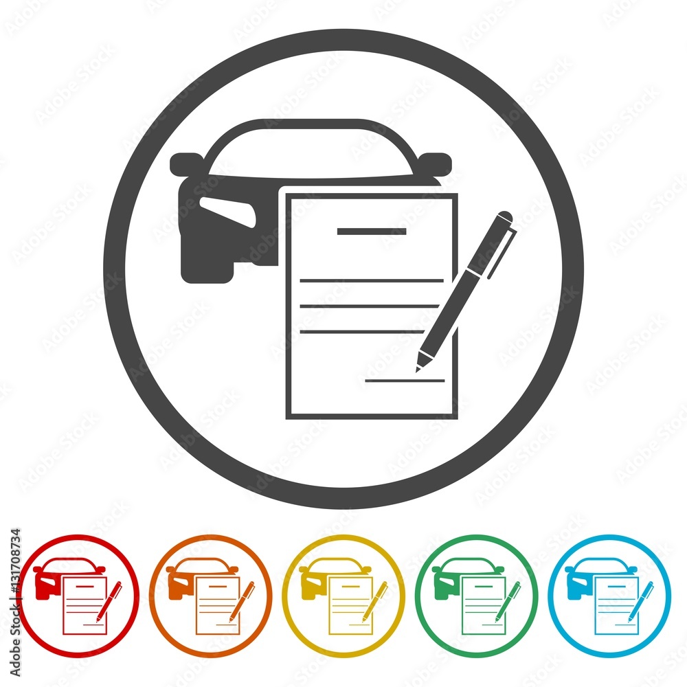 Car purchasing contract Stock Vector | Adobe Stock