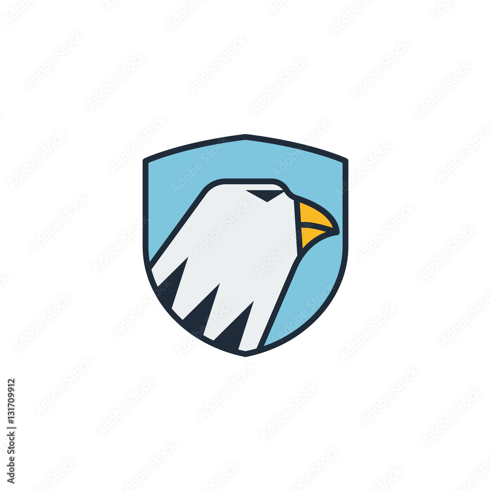 Eagle Shield Security Logo Vector Design Stock Vector | Adobe Stock